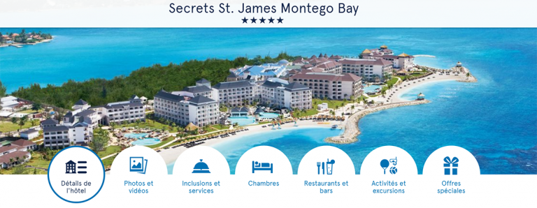 Voyages a prix fous,Secrets St James Montego Bay, rabais voyages