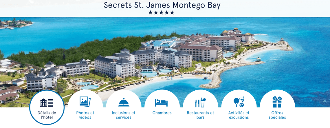 Voyages a prix fous,Secrets St James Montego Bay, rabais voyages